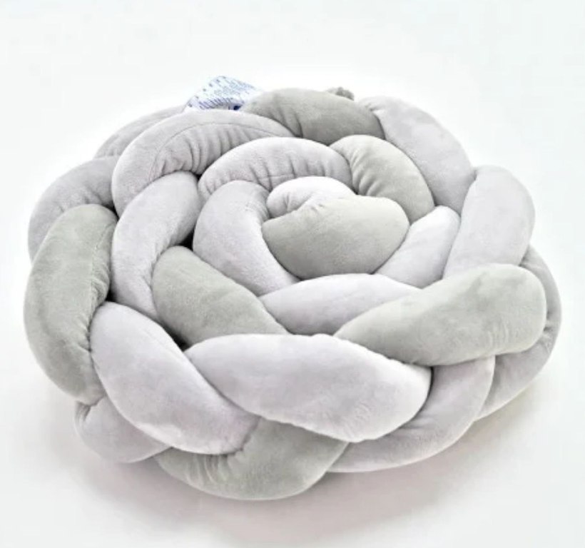 Kikka Boo pletenica za krevetac, trostruka Grey 180cm