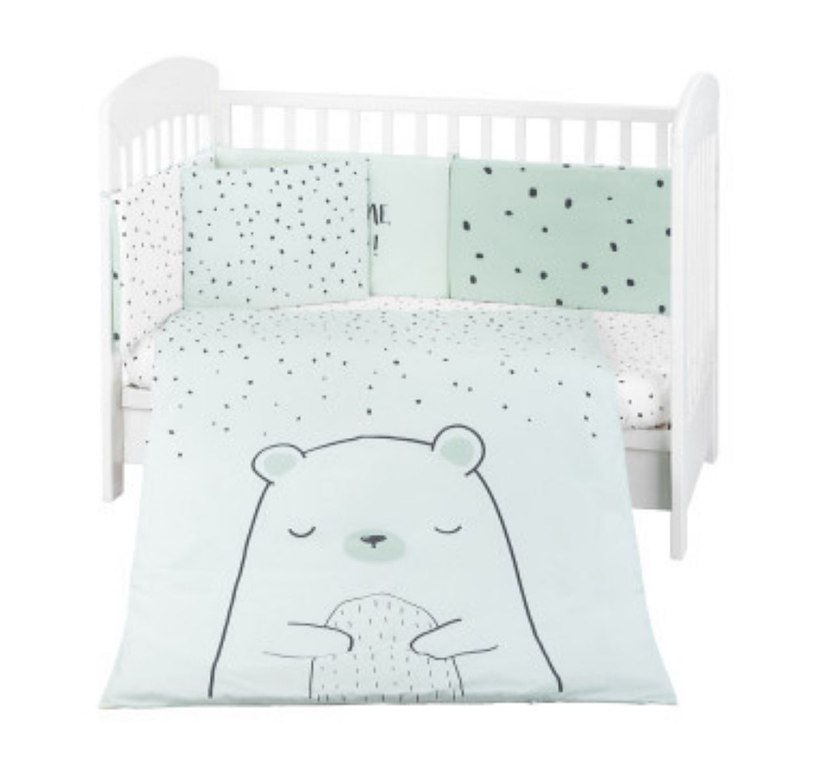 Kikka Boo komplet posteljina za krevetac 6u1 Bear With Me Mint
Kikka Boo komplet posteljina za krevetac 6u1 Bear With Me Mint
