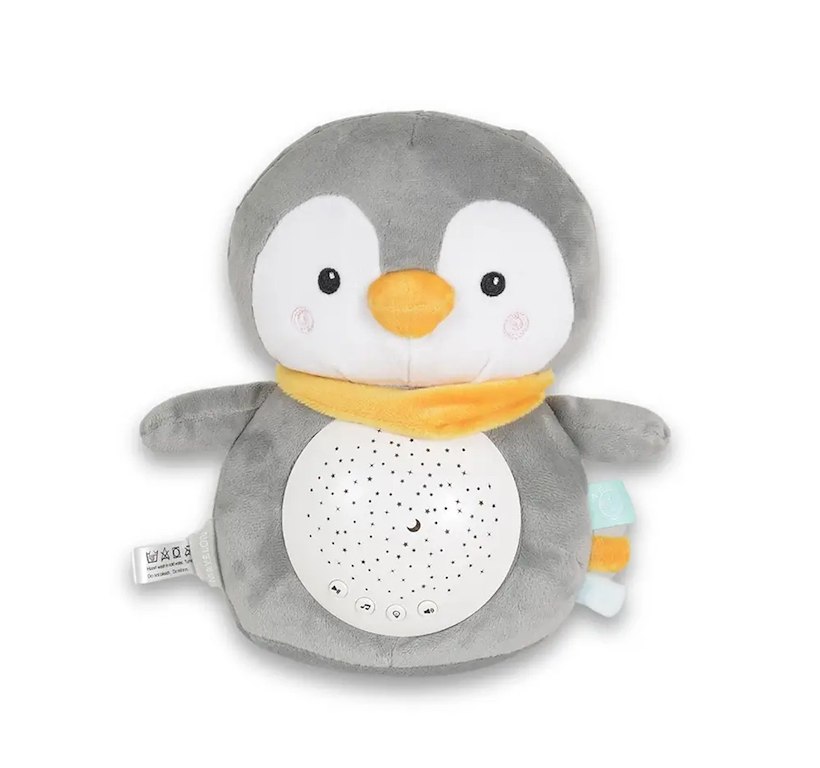 Moni Toys Noćna lampa bela buka i projektor Snuggly Penguin