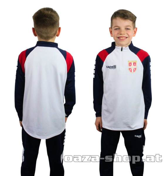 Kids Capelli 1/4 Zip Tracksuit FSS 2025/26 White/Navy