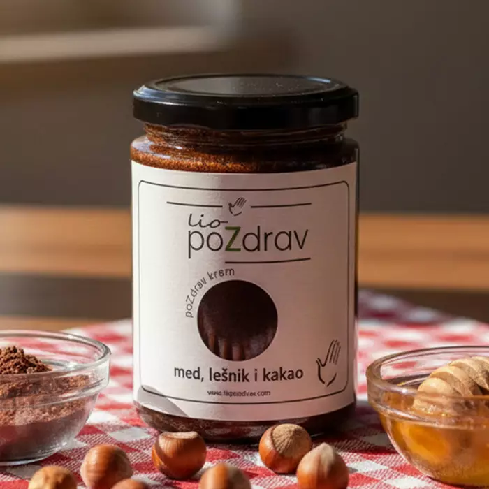 Sirovi bagremov med, lešnik i kakao 400gr