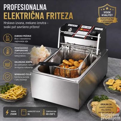 Friteza INOX 5 litara peofesionalna