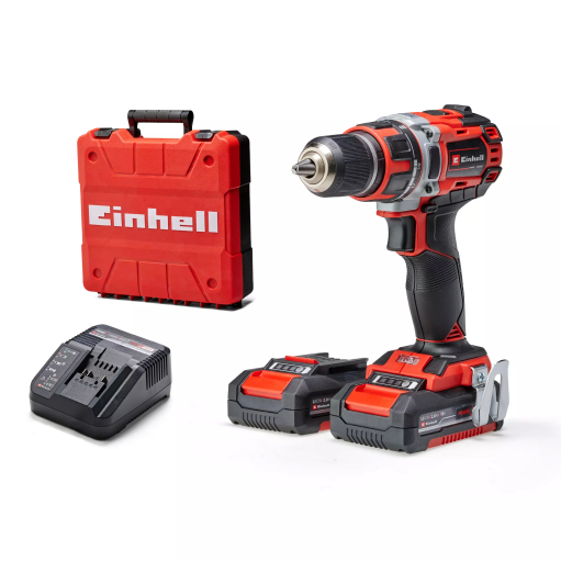Einhell TP-CD 18/50 Li BL akumulatorska bušilica - odvrtač, sa 2x2Ah baterije i dva punjača, 18V