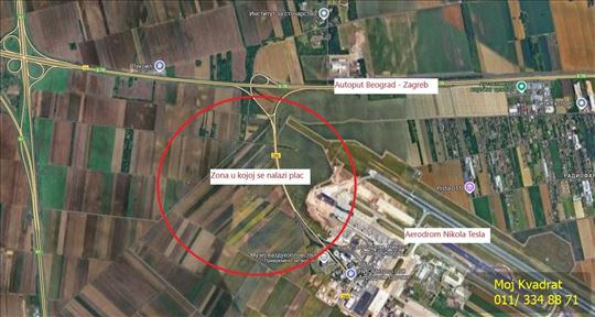 Surčin - kod Aerodroma Nikola Tesla, plac 214 ara