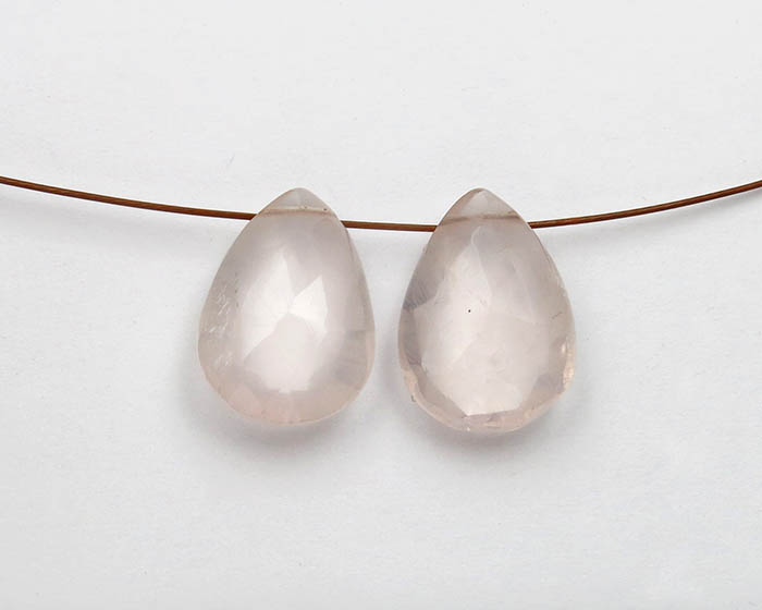 KAM_ROSE QUARTZ 6X10MM – BRIOLETA FACETOVANA (2KOM)