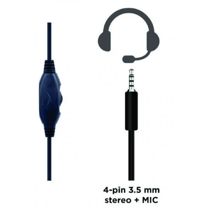 Gembird GHS-05-B - gaming slušalice sa mikrofonom i kontrolom zvuka 3.5mm, plave