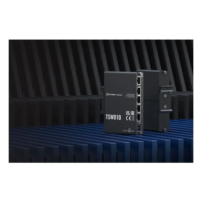 Teltonika TSW010 - industrijski Ethernet svič, 5 porta, DIN rail