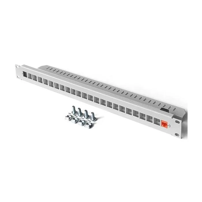 ExeLink - modularni patch panel 24 mesta RJ45 19" 1U beli