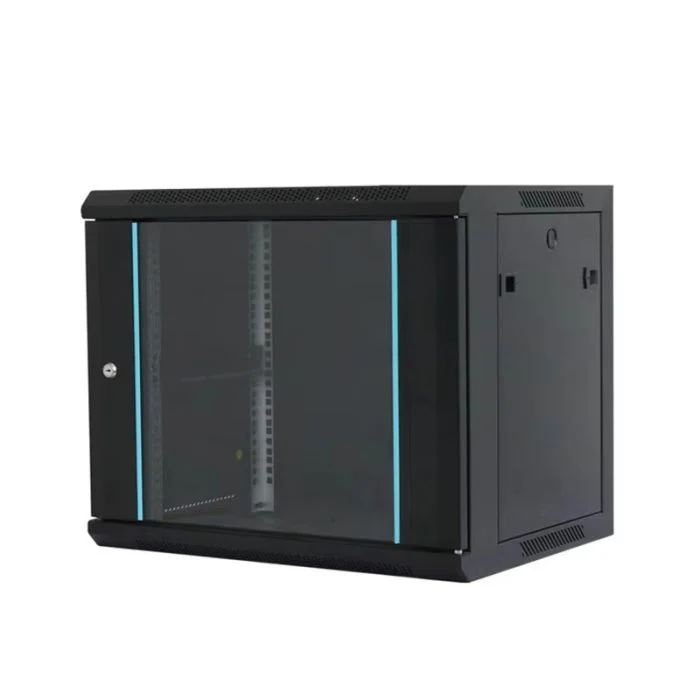 MAXPRO Line - rek orman 12U 600x600 nazidni, staklena vrata, crni