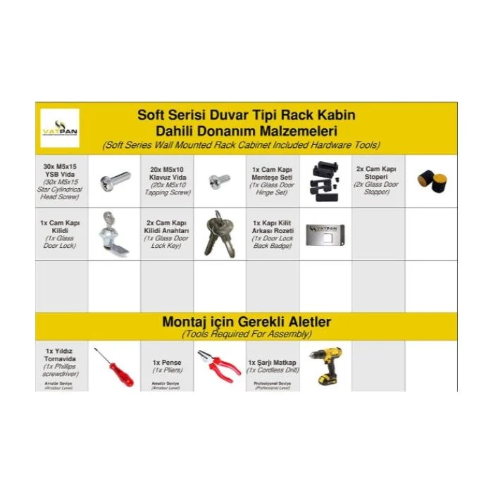 Rek orman 6U 10" 300mm nazidni, staklena vrata, beli