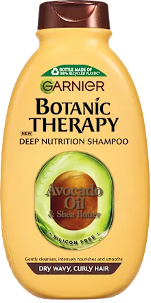 GARNIER BOTANIC THERAPY
Avocado Oil&Shea Butter šampon za suvu talasastu i kovrdžavu kosu, 400 ml