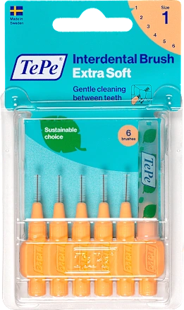 TePe
Extra soft, interdentalna četkica, 0,45mm, ISO 1, 6 kom