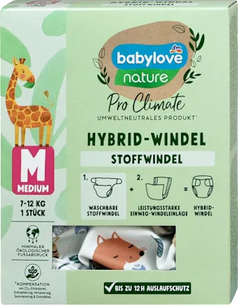 babylove
nature Pro Climate HYBRID platnena pelena, veličina: M (7-12kg), više vrsta, 1 kom