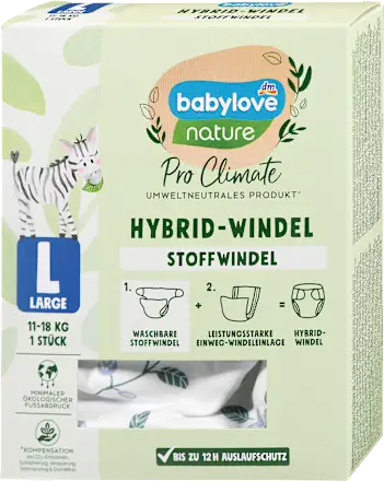 babylove
nature Pro Climate HYBRID platnena pelena, veličina: L (11-18kg), 1 kom