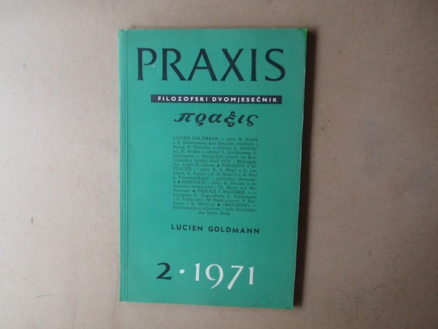 PRAXIS FILOZOFSKI ČASOPIS 2 - 1971