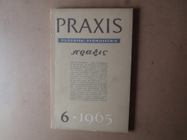 PRAXIS FILOZOFSKI ČASOPIS 6 - 1965
