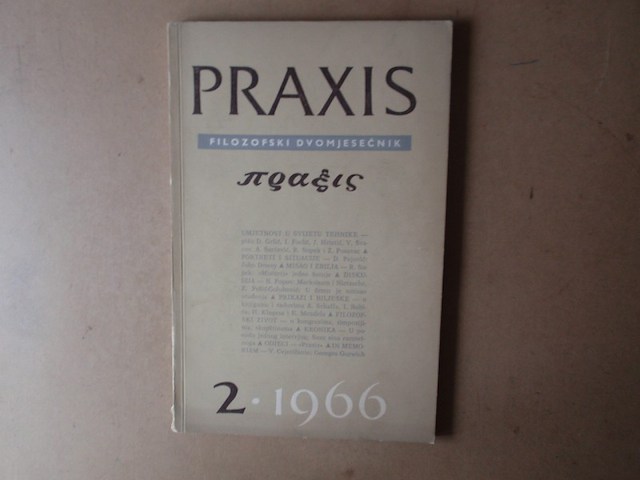 PRAXIS FILOZOFSKI ČASOPIS 2 - 1966