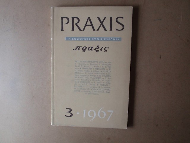 PRAXIS FILOZOFSKI ČASOPIS 3 - 1967