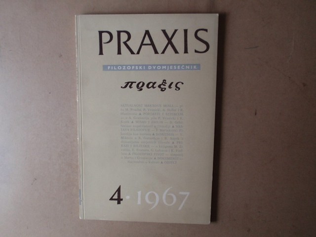 PRAXIS FILOZOFSKI ČASOPIS 4 - 1967