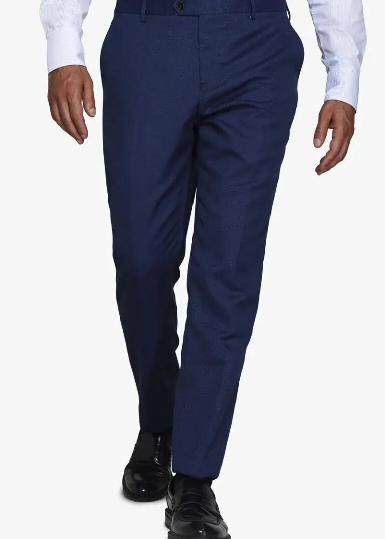 Muške slim fit pantalone sa mikro dezenom