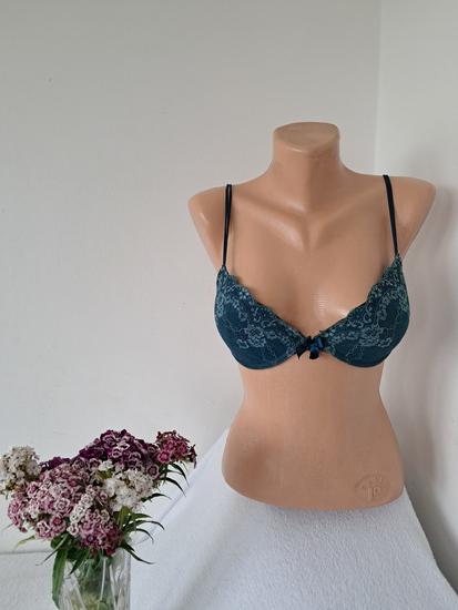 H&M petrolej brus sa cipkom 75C