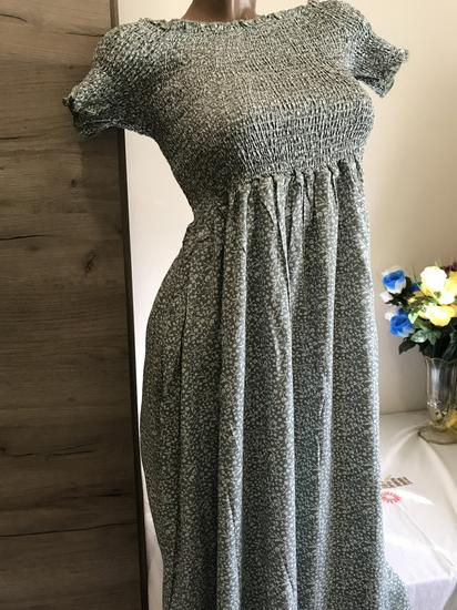 Nova Ebelive zelena-beli cvetici haljina S/M