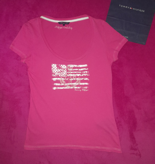 Tommy Hilfiger roze majica kratak rukav%