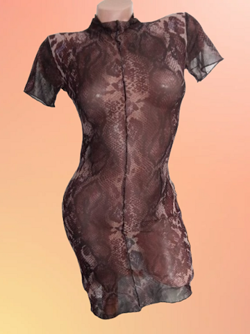 ❤️Prettylittlething--mrežasta zmijska-❤️NOVO-S-M