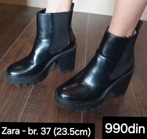 Zara ženske čizme crne br. 37