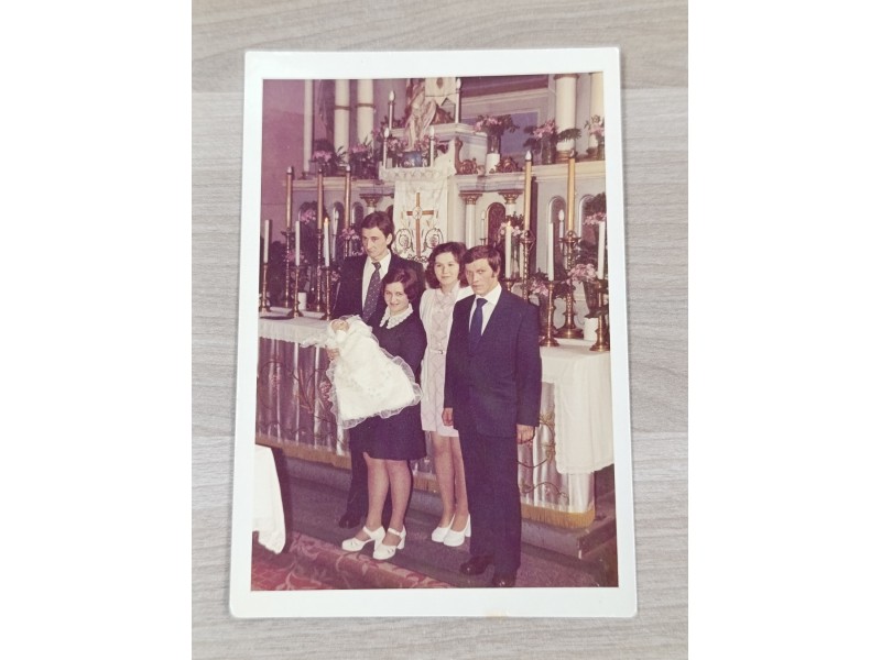 Vintage fotografija krstenje