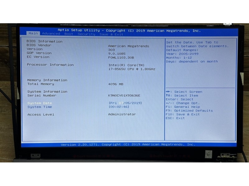 15.6" LED HD 30pin ekran br.6 TOP