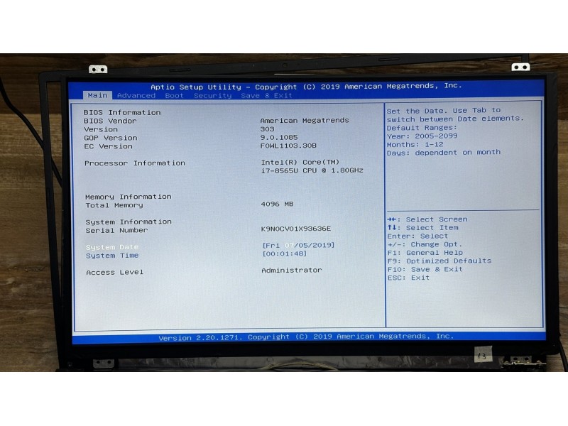15.6" LED HD 30pin ekran br.13 TOP