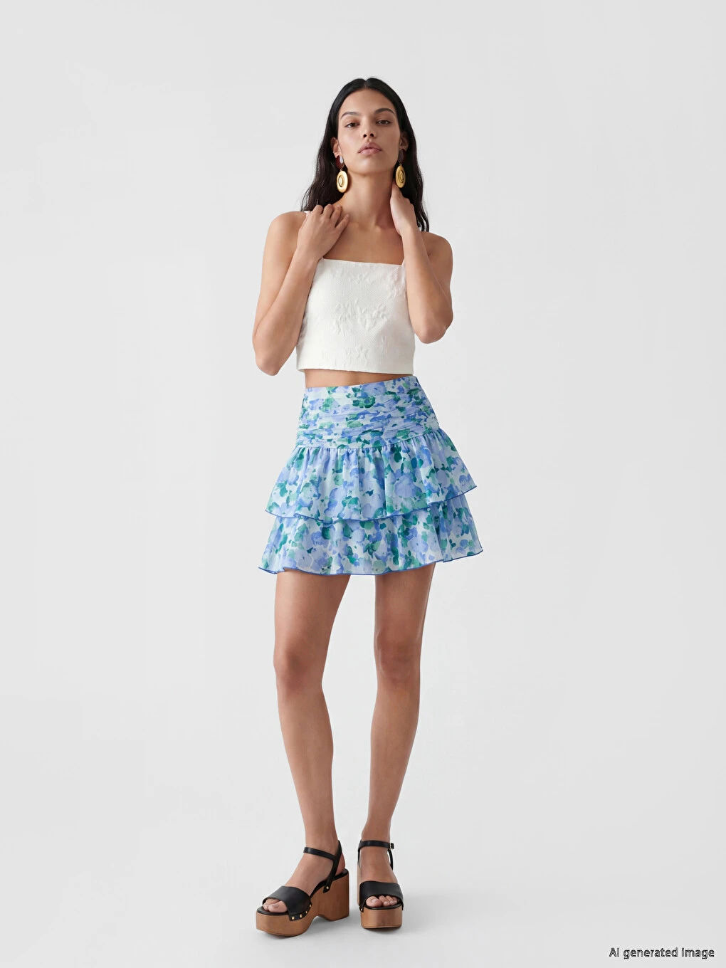 LCW Vision Ženski Crop Top Sa Kvadratnom Kragnom I Bretelama