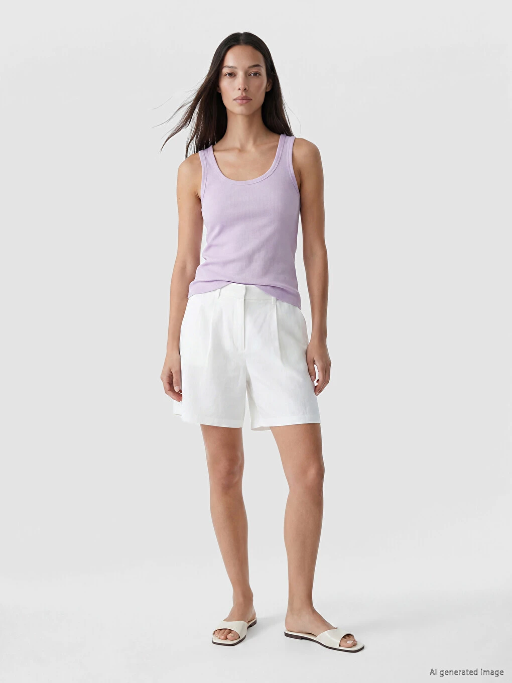 LCW EVERYDAY Rebrasta Ženska U Neck Top Majica Bez Rukava