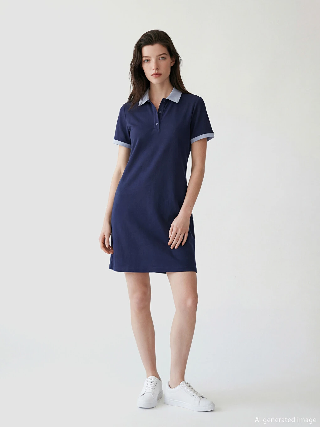 LCW Comfort Mini Haljina Sa Polo Kragnom I Mekim Dodirom