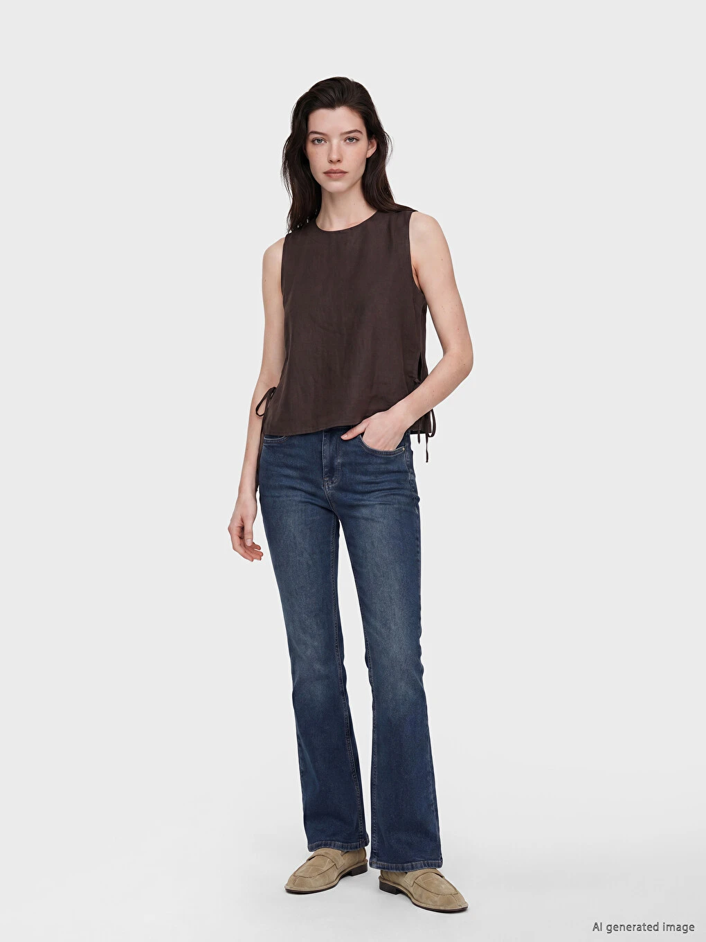 LCW Comfort Bluza Od 100% Lana Sa Detaljem Vezivanja