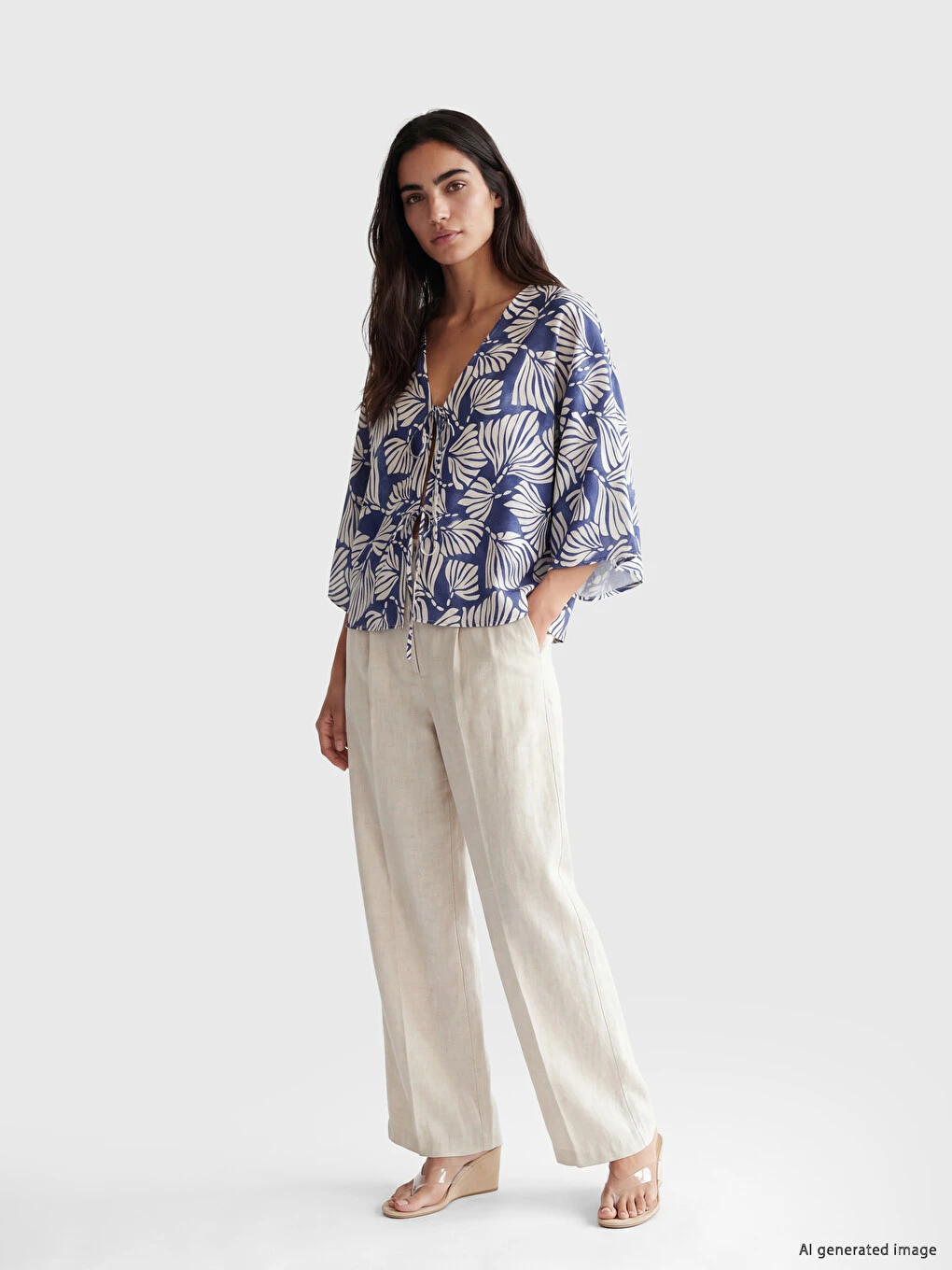 LCW Vision Cvetni Oversize Ženski Kimono