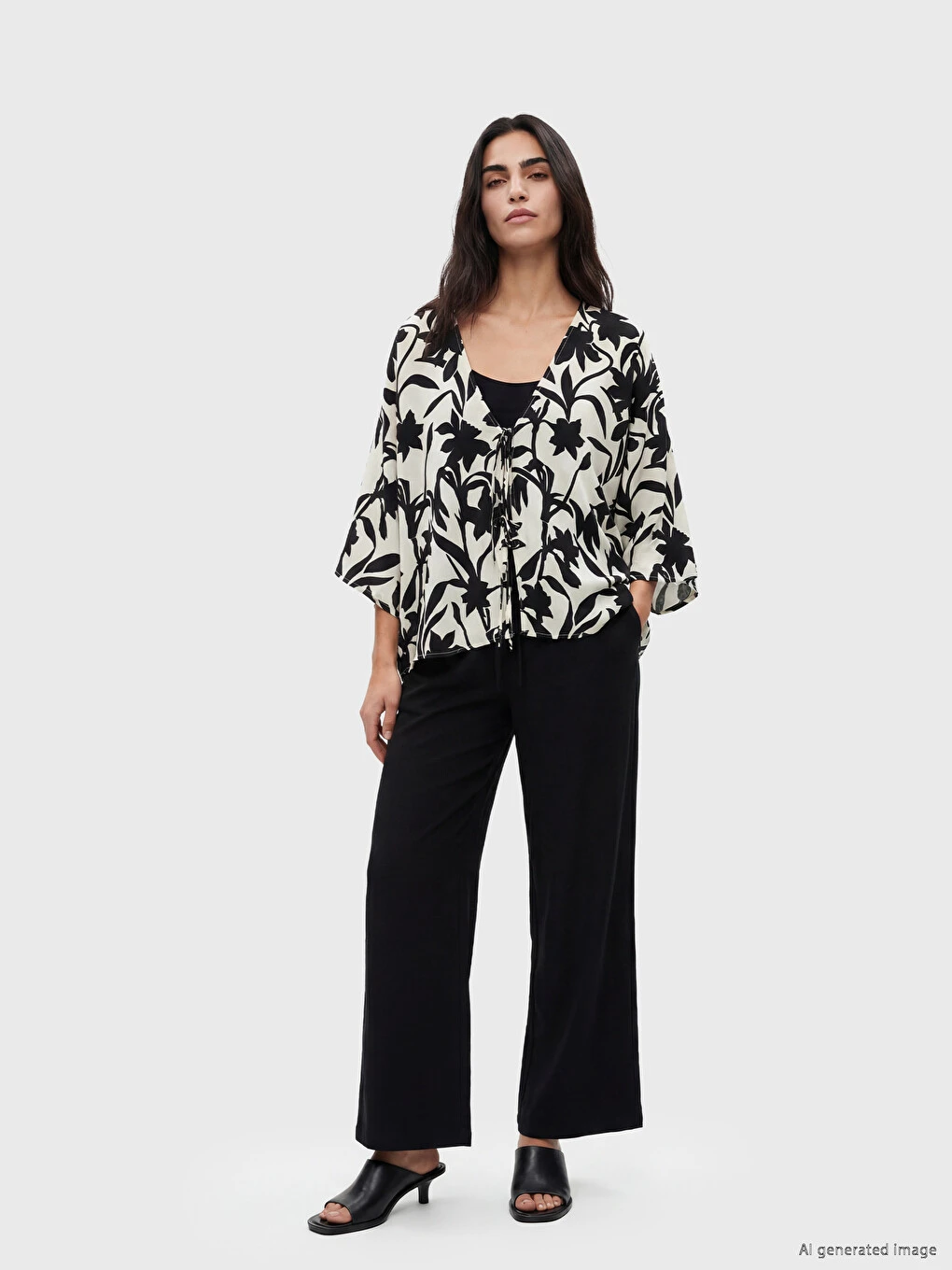 LCW Vision Cvetni Oversize Ženski Kimono