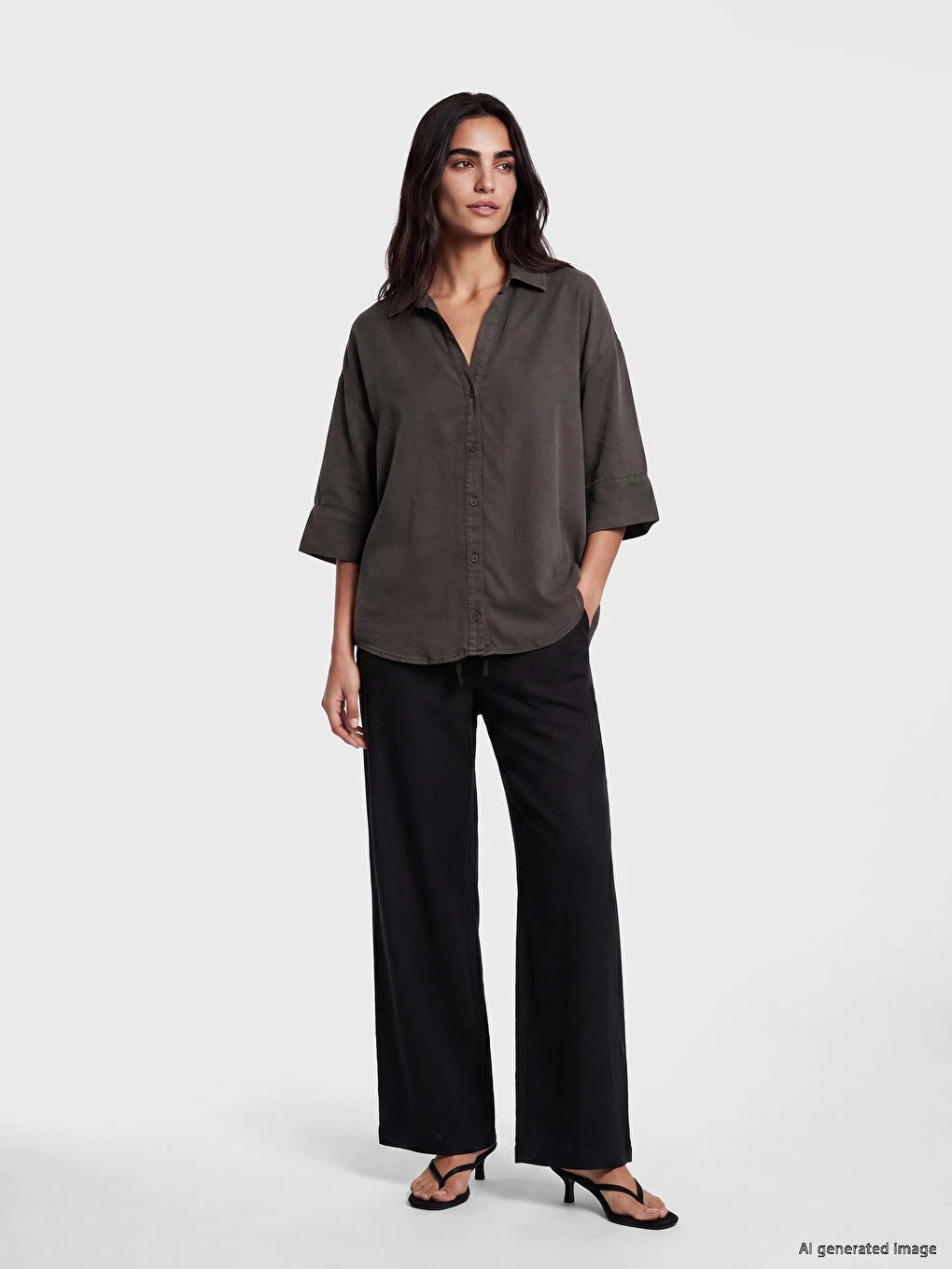 LCW Jeans Oversize Ženska Teksas Košulja
