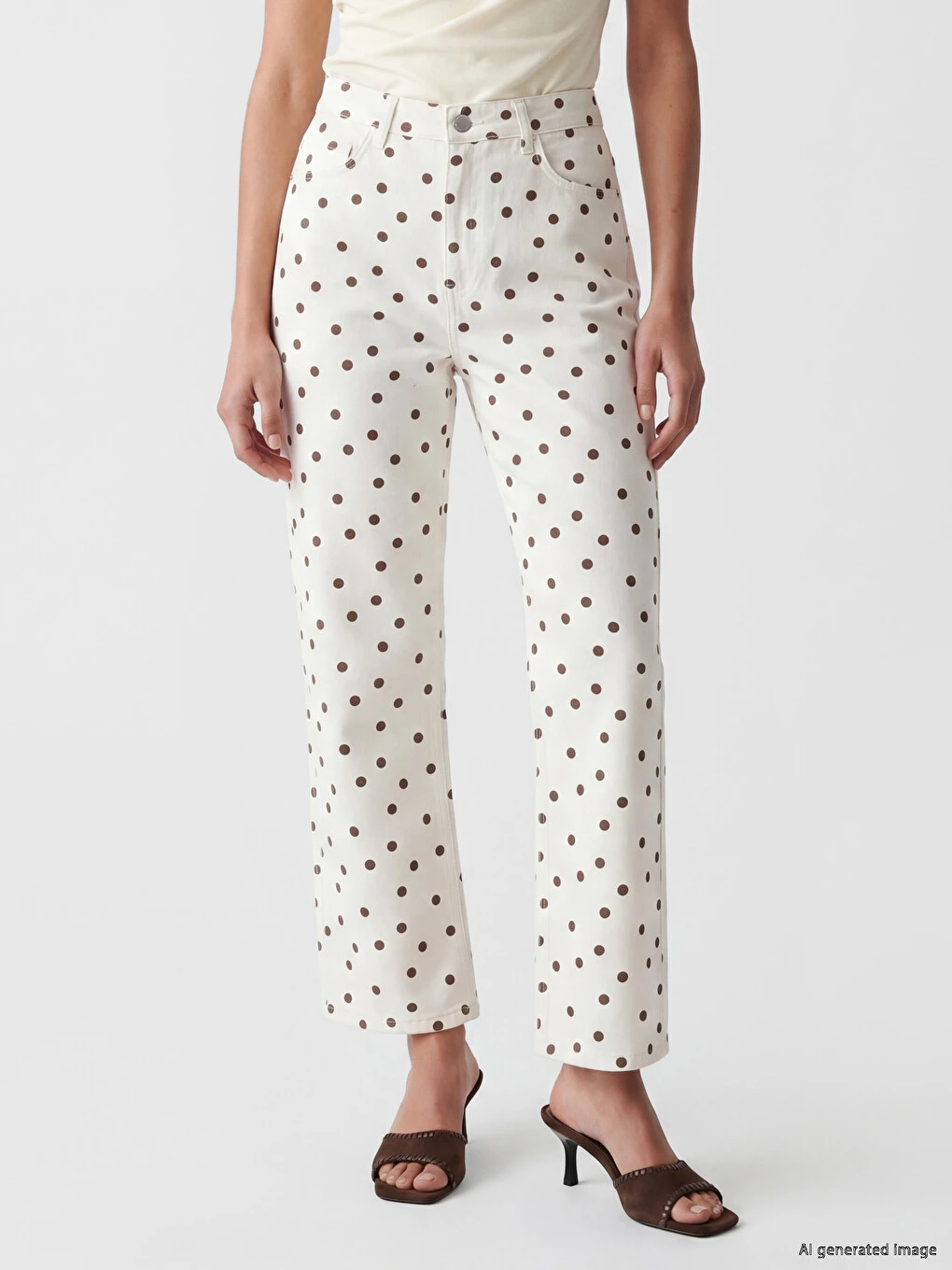 LCW Jeans Crop Flare Teksas Farmerke Sa Tufnicama Za Žene