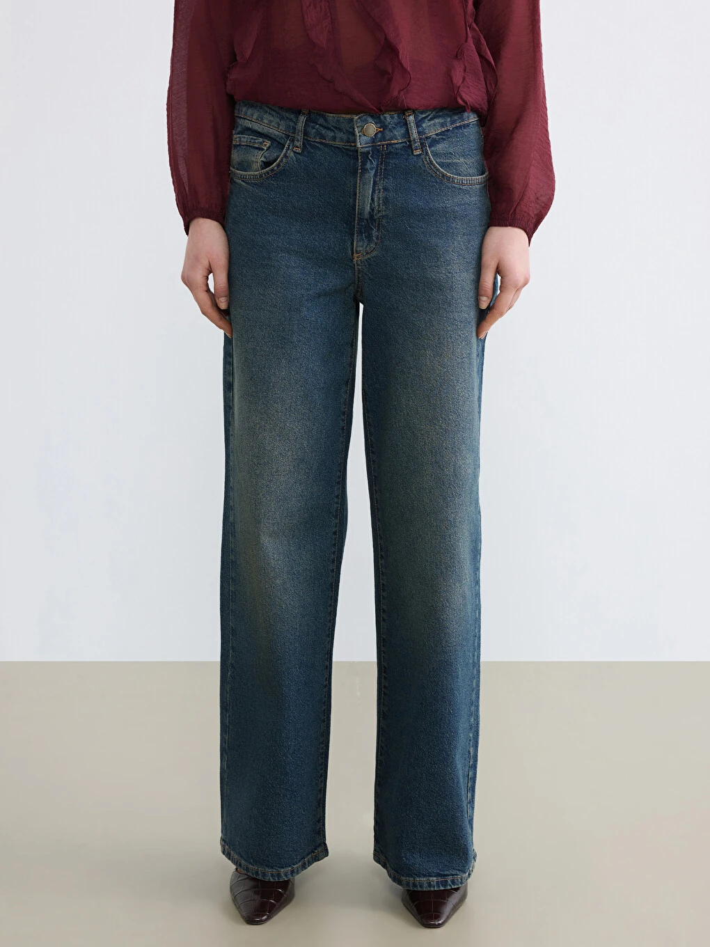 LCW Jeans Ženske Farmerke Sa Visokim Strukom Širokih Nogavica