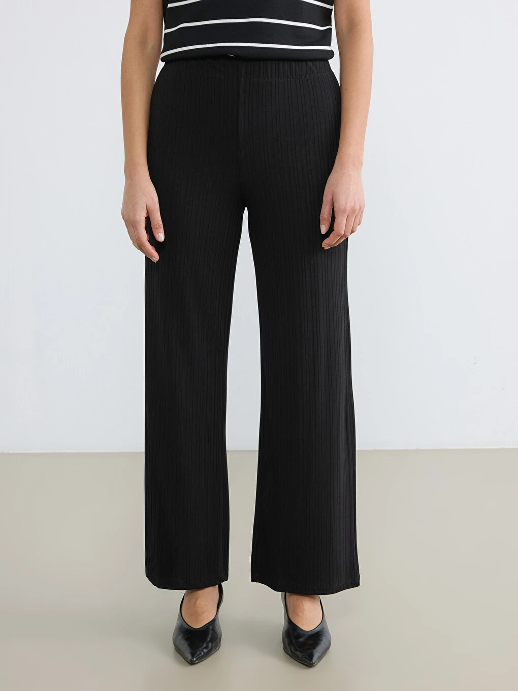 LCW Modest Ženske Pantalone Sa Elastičnim Strukom Od Naboranog Materijala