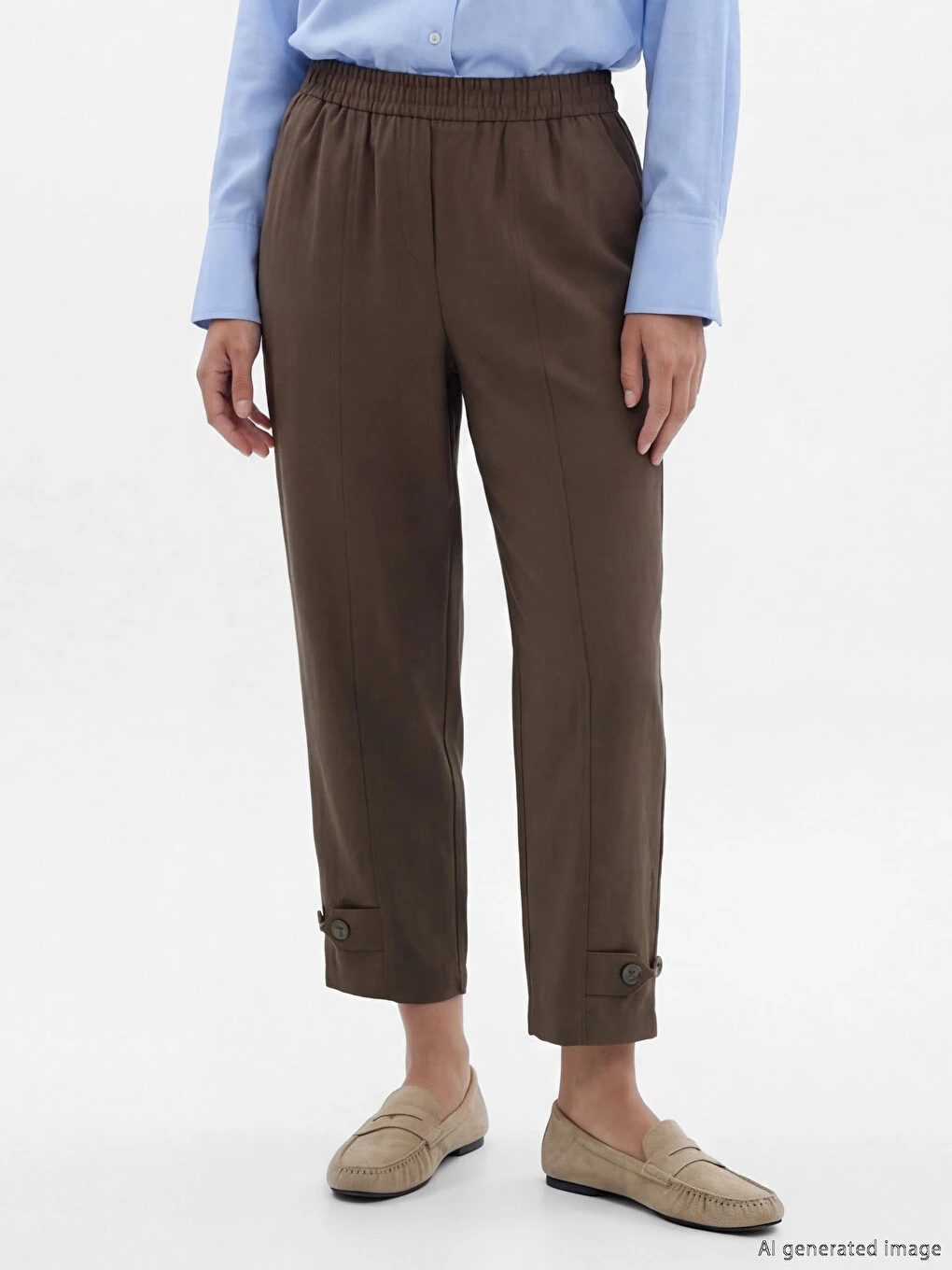 LCWAIKIKI Classic Ženske Pantalone Sa Elastičnim Strukom, Šargarepa Kroja