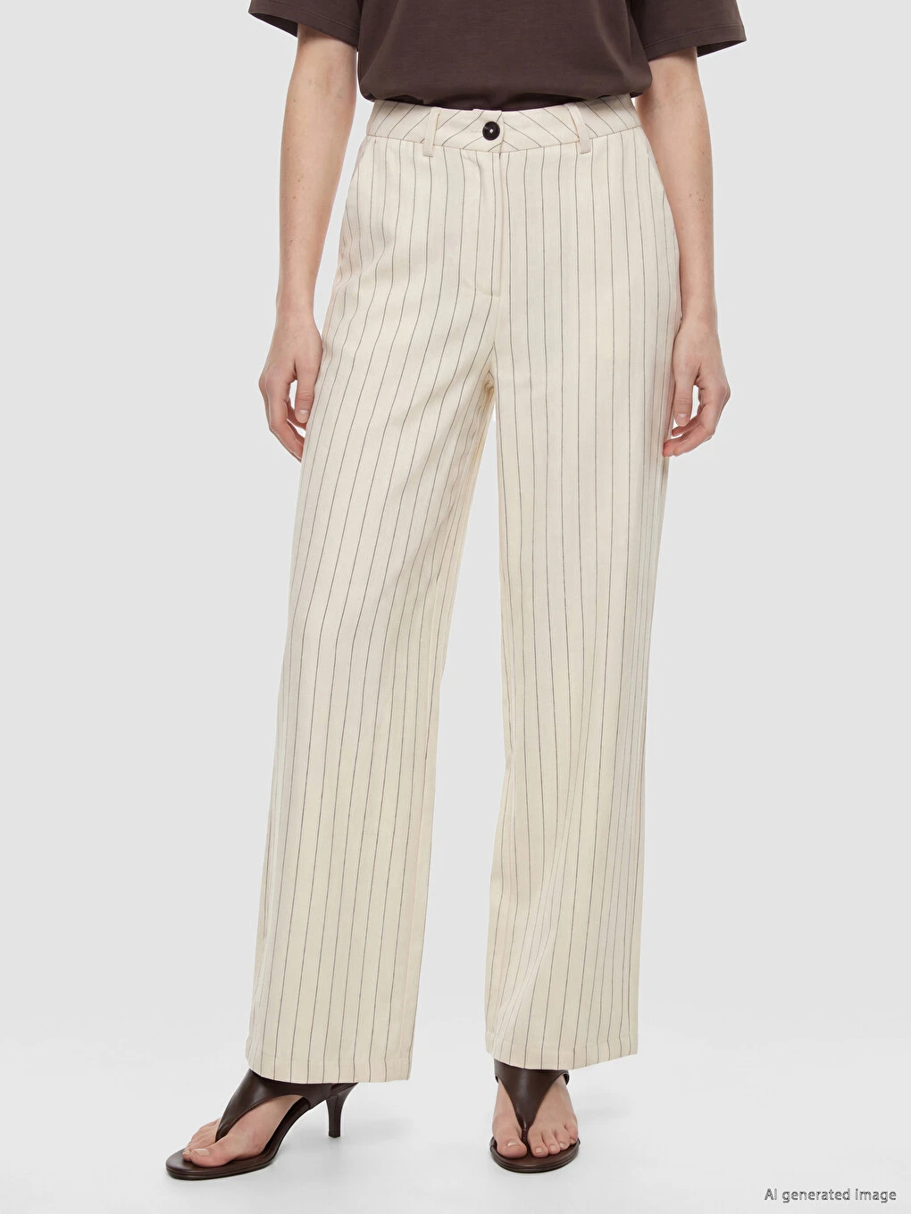 XSIDE Ženske Pantalone Prugastog Izgleda Lana