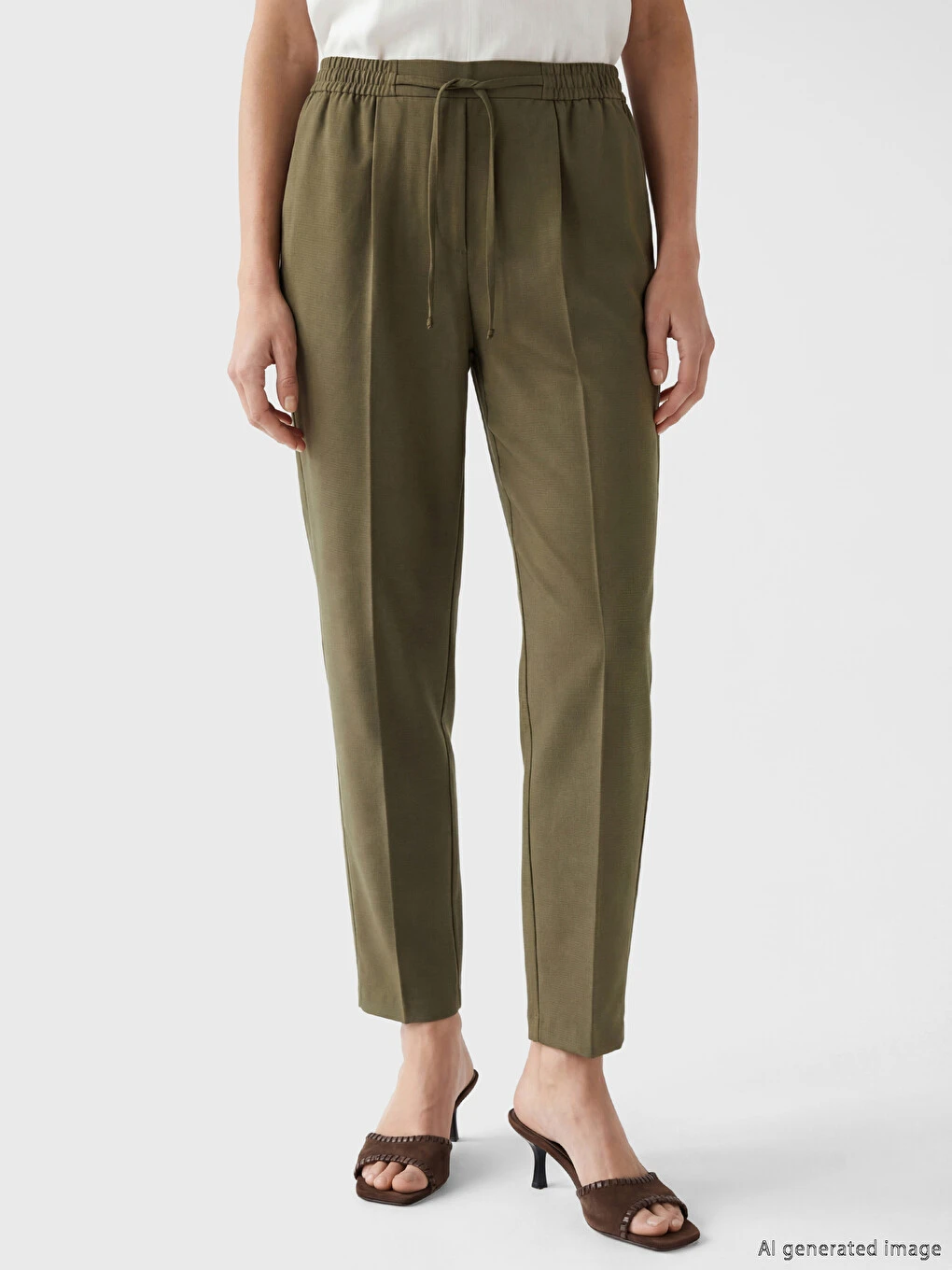 LCWAIKIKI Classic Ženske Pantalone Sa Elastičnim Strukom, Šargarepa Kroja