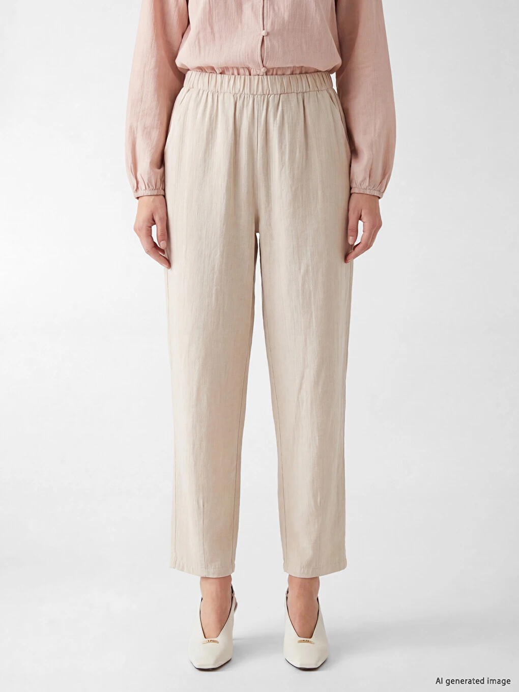LCW Modest Ženske Muslin Pantalone Sa Elastičnim Strukom