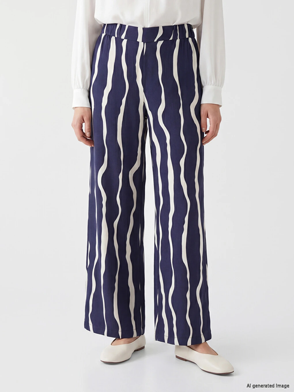 LCW Modest Ženske Pantalone Sa Elastičnim Strukom Sa Uzorkom