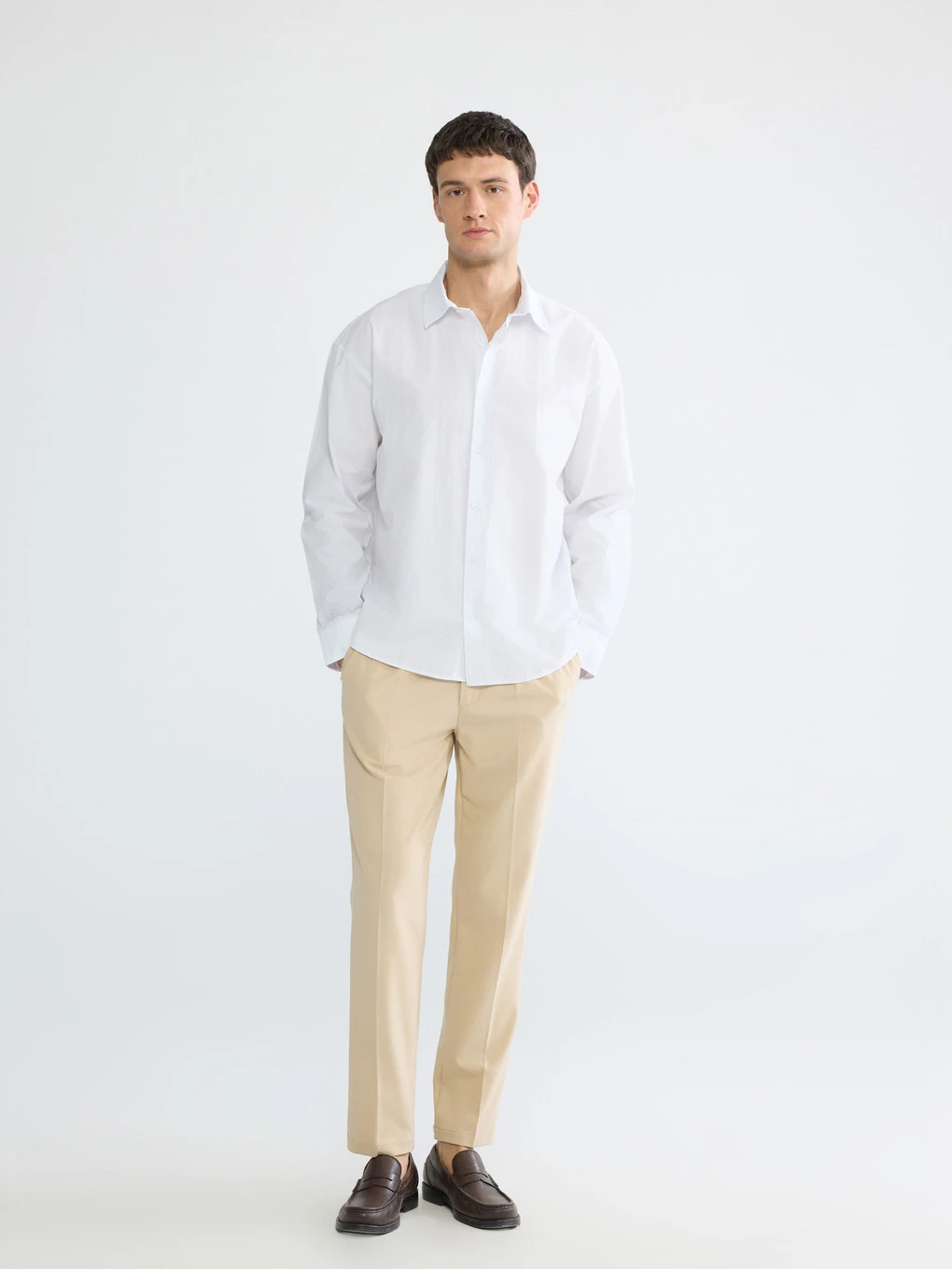 LCW Vision Muška Basic Košulja Od Poplina Regular Fit Kroja