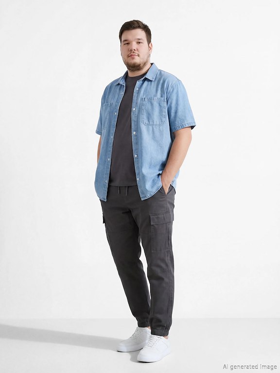 XSIDE Regular Fit Gabardinske Muške Cargo Pantalone