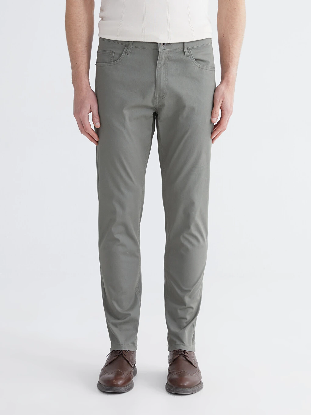 LCWAIKIKI Classic Slim Fit Gabardinske Muške Chino Pantalone